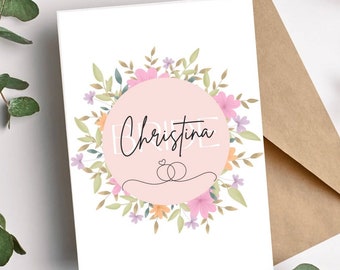 Bridal Shower Card Bride to Be Card Beautiful Bride Card to the Future ...