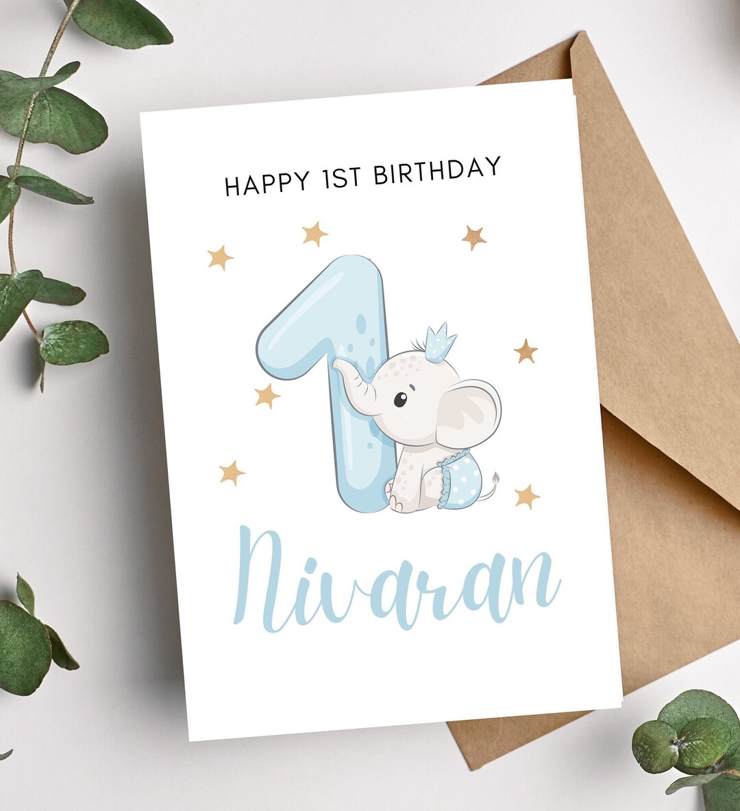 Personalized 1st Birthday 1st Birthday Card for Boy - Etsy