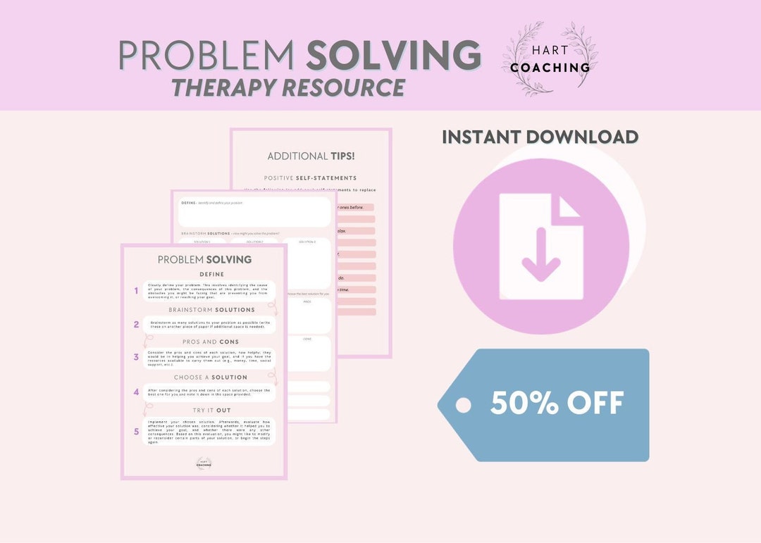 Problem Solving: A Comprehensive Guide With Worksheets and - Etsy