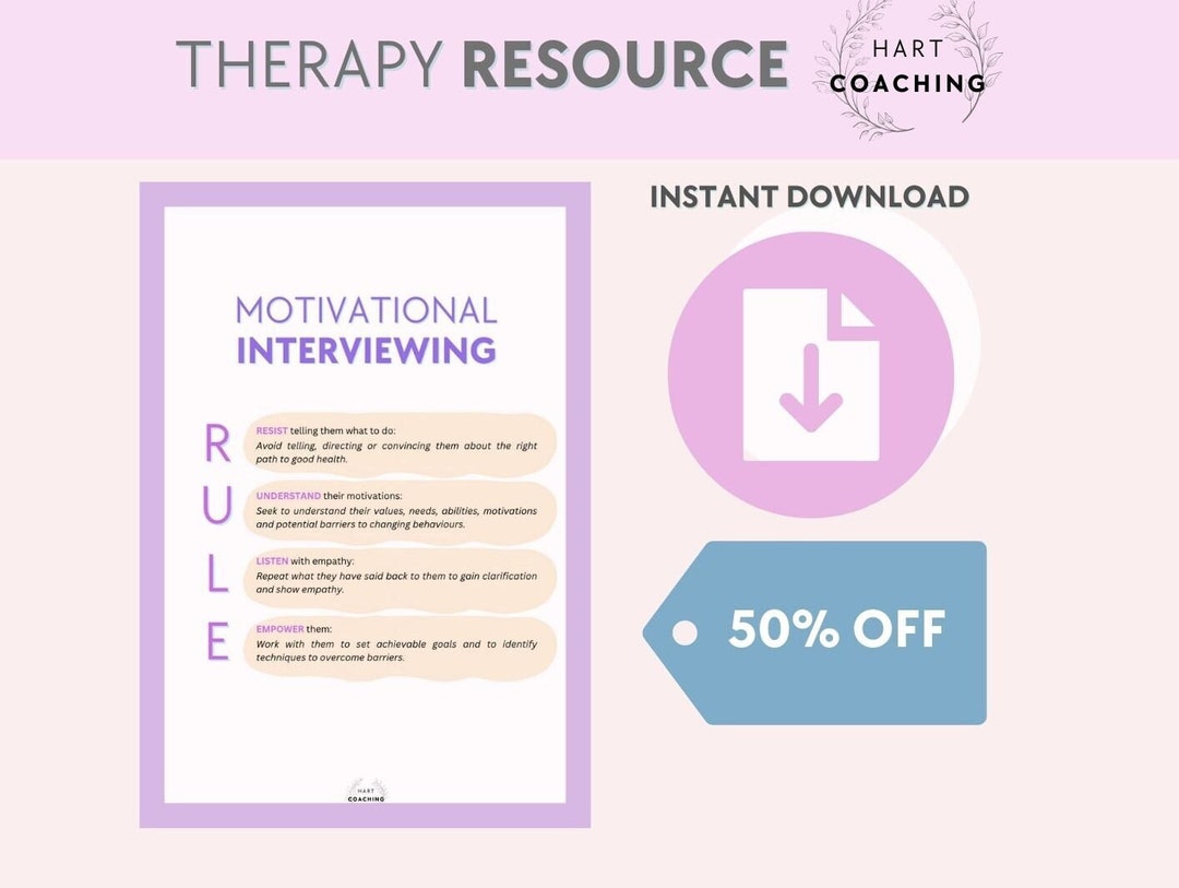 Motivational Interviewing RULE Acronym Poster - Instant Download. - Etsy