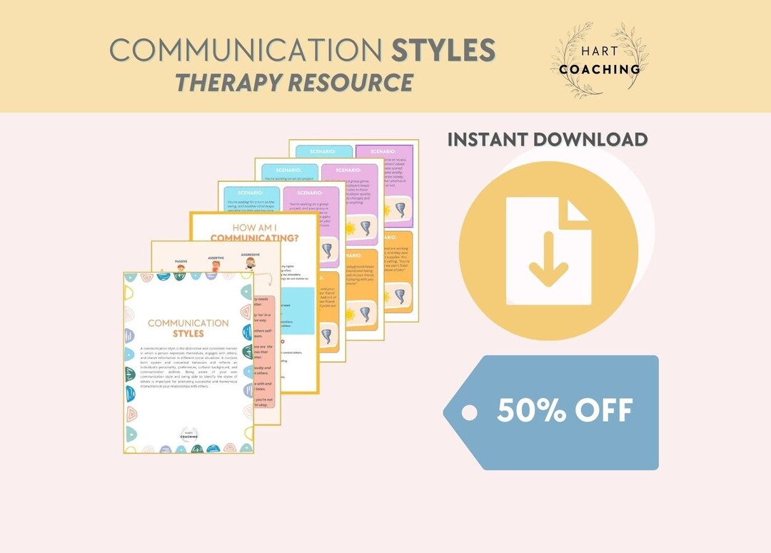Downloadable Communication Styles Therapy Resource for Kids - Etsy