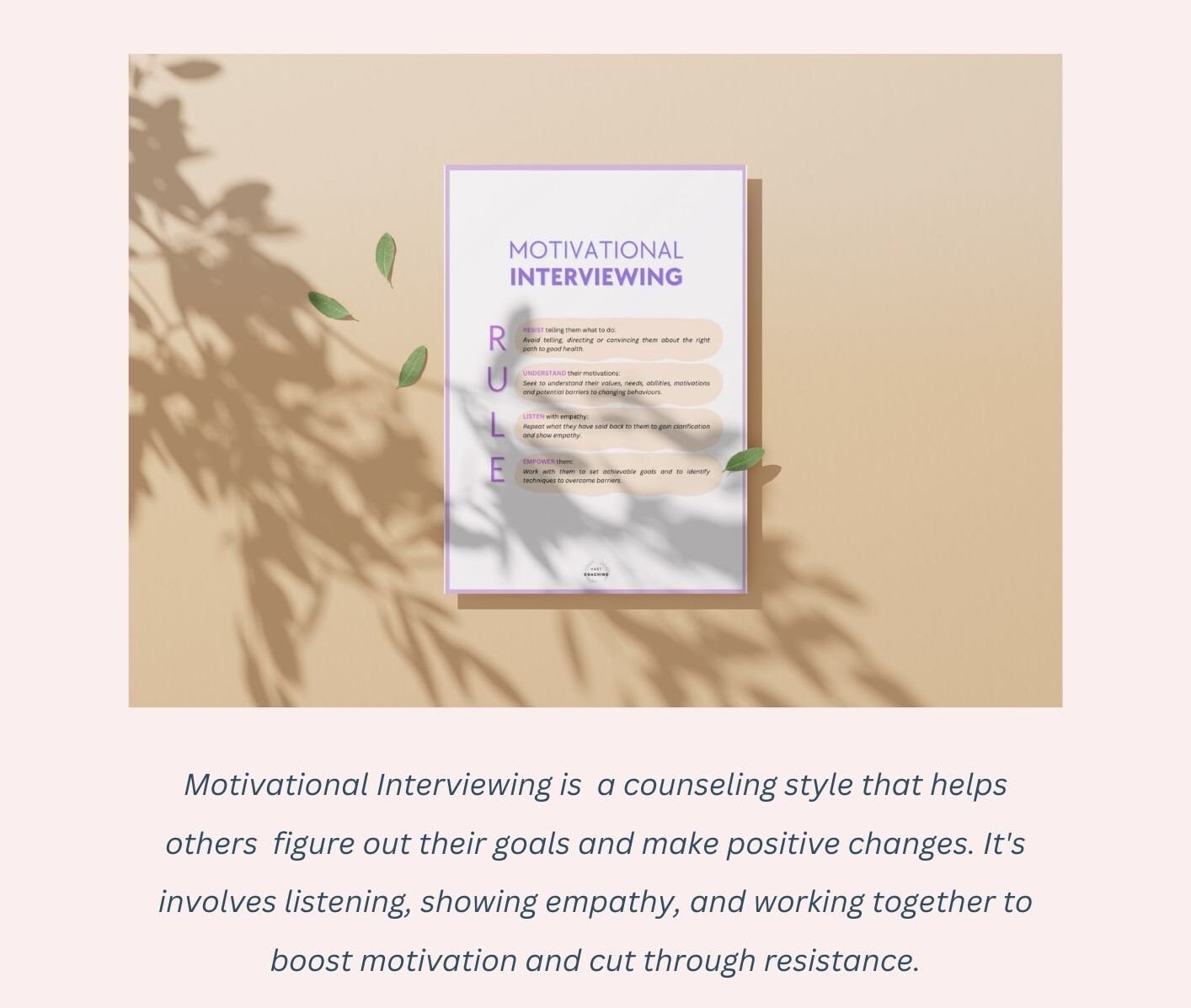 Motivational Interviewing RULE Acronym Poster - Instant Download. - Etsy