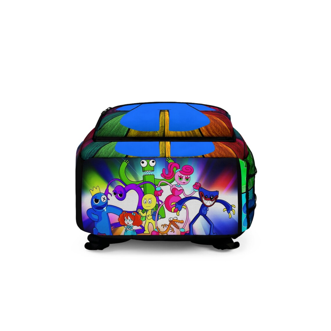 Rainbow Friends Backpack, Kids Customized Backpack, Blue Rainbow ...