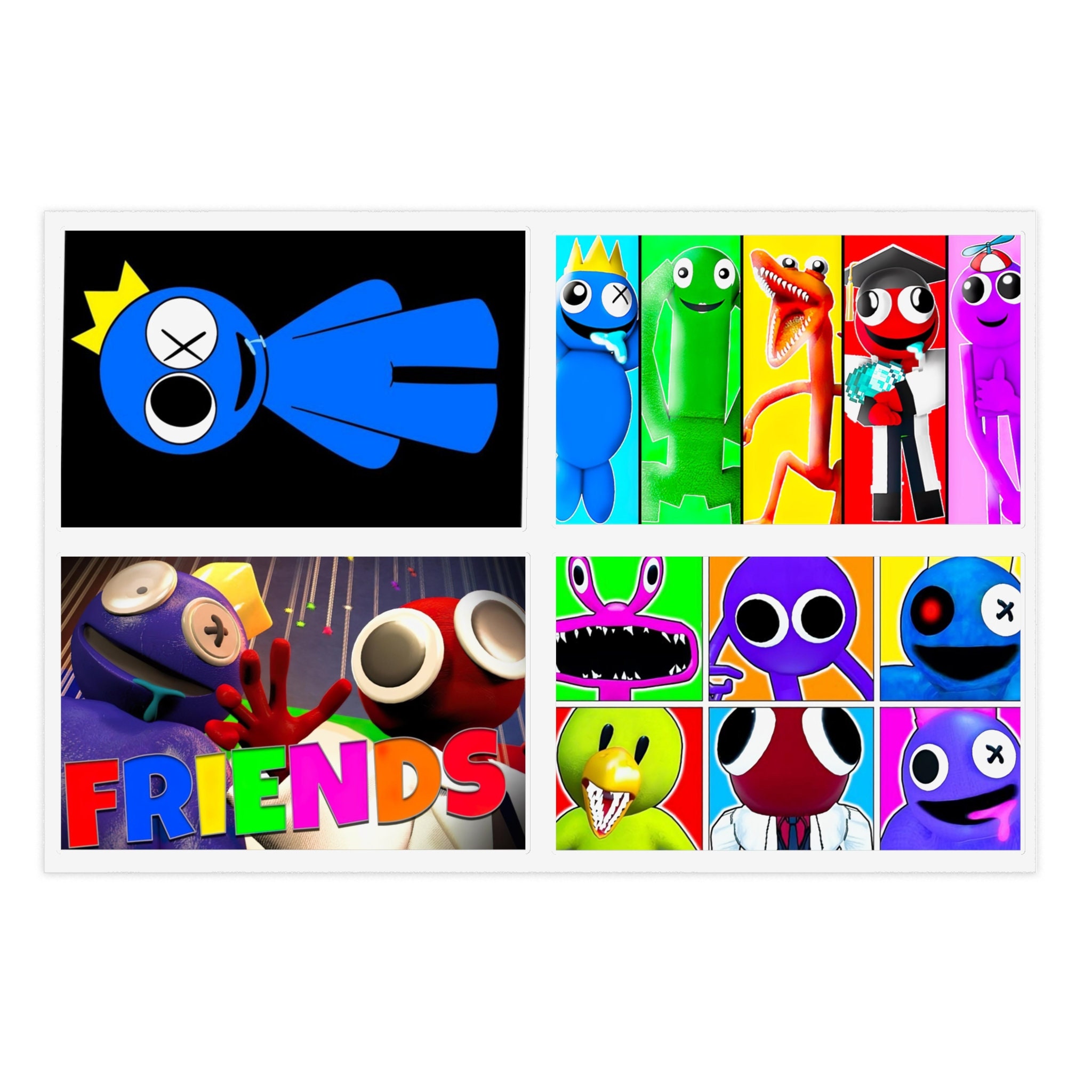 Sticker Sheets, Rainbow Friends Sticker Sheets, All Rainbow Friends ...