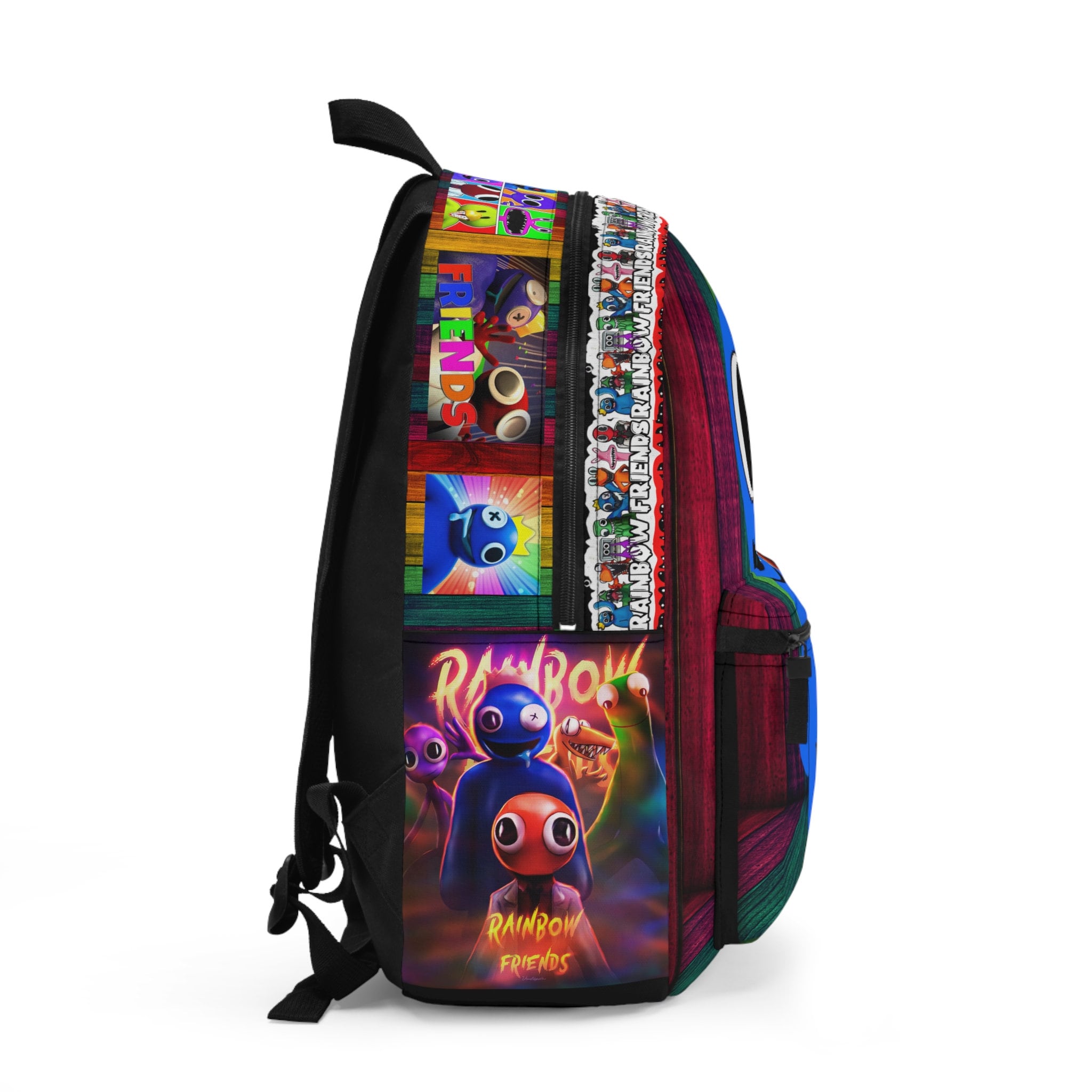 Rainbow Friends Backpack, Kids Customized Backpack, Blue Rainbow ...