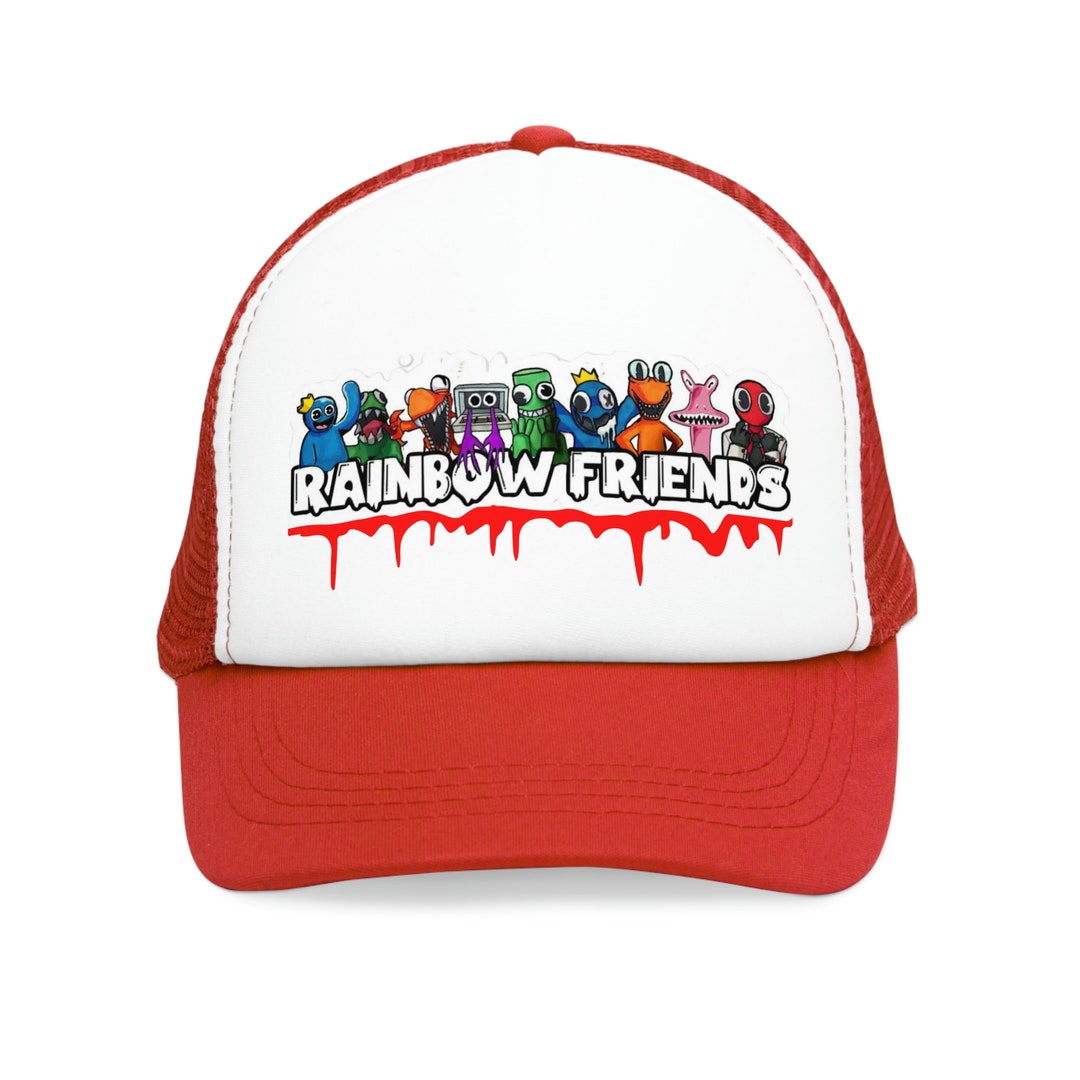 Mesh Cap, My Rainbow Friends Mesh Caps, My Rainbow Friends Hat, Red and ...