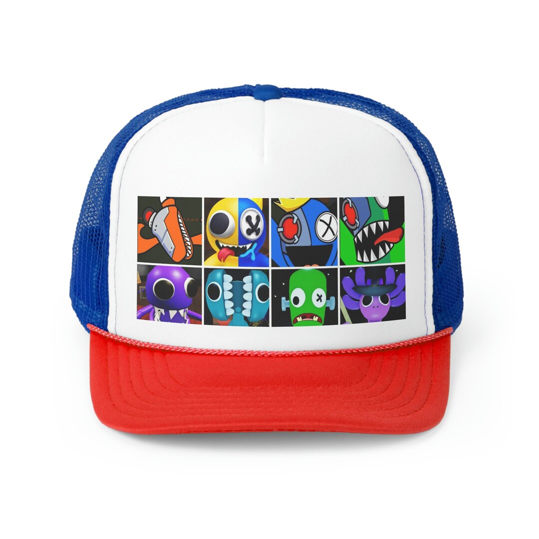 My Rainbow Friends Trucker Caps,rainbow Friends Hat, Red and Blue Hat ...