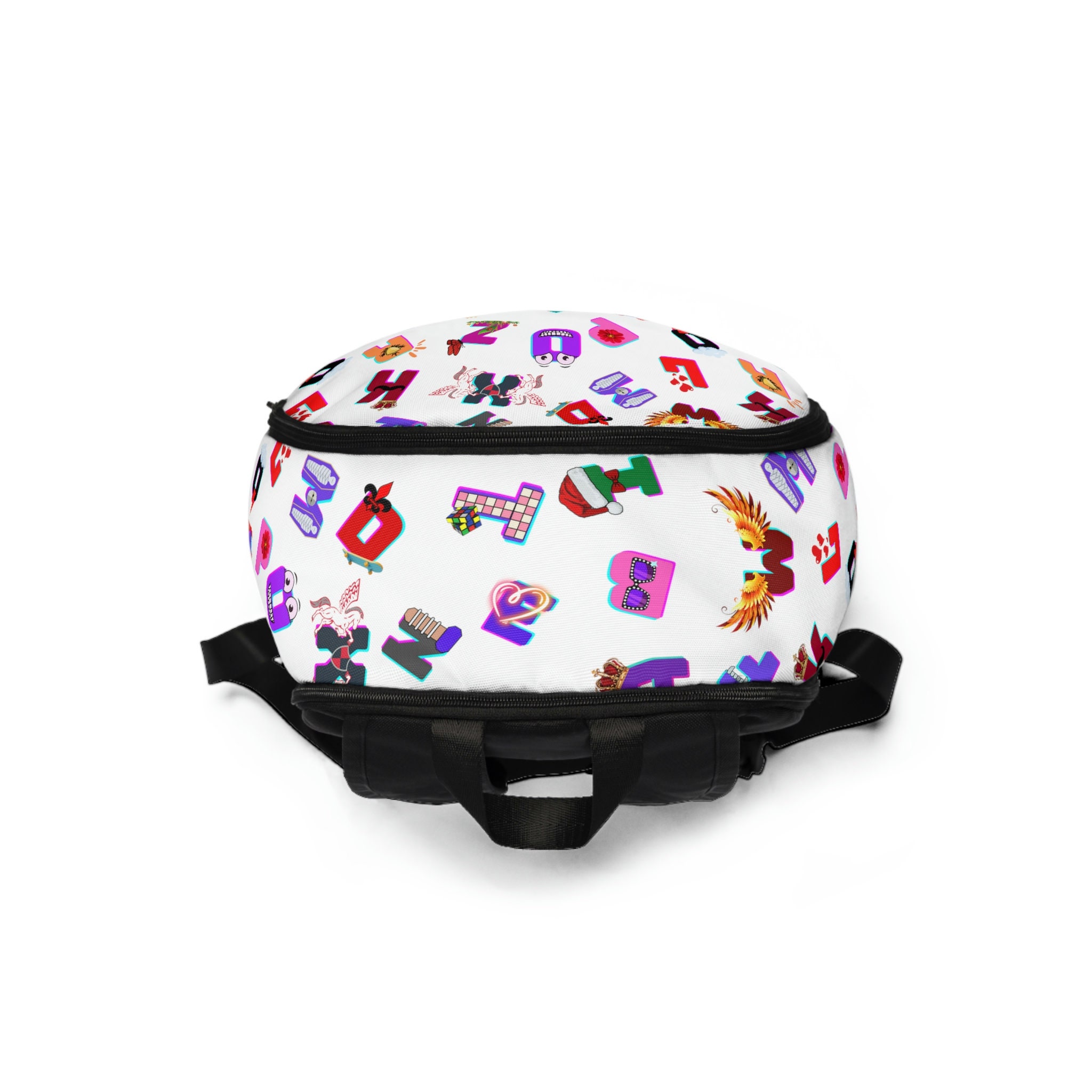 Unisex Fabric Backpack, Kids Alphabet Backpack, Custom School Backpack ...