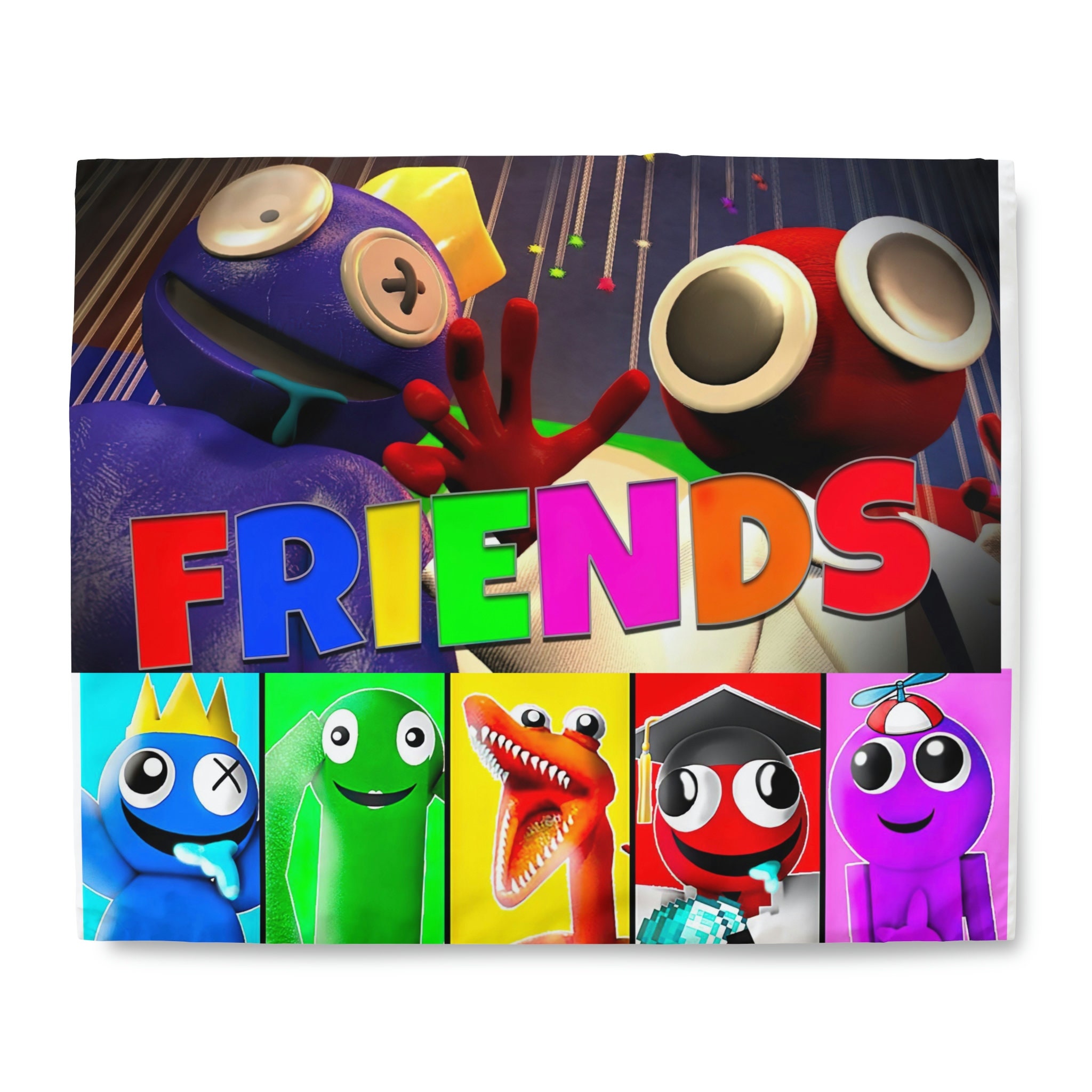 Rainbow Friends Duvet Cover in King, Queen, Twin Standard Sizes, Kids ...