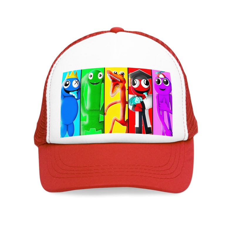 Mesh Cap, All Character Rainbow Friends Cap, Customized Cap, Theme Cap ...