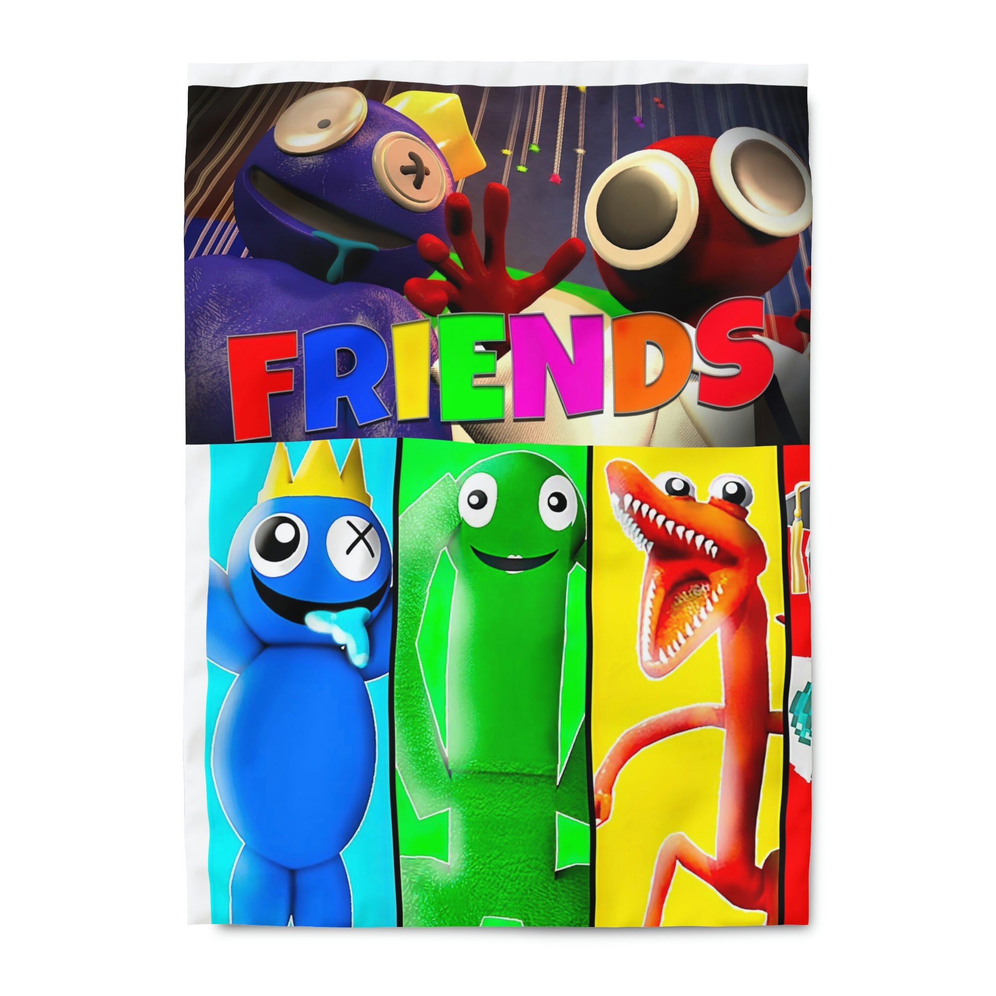 Rainbow Friends Duvet Cover in King, Queen Bedding Set sold by Karmina ...