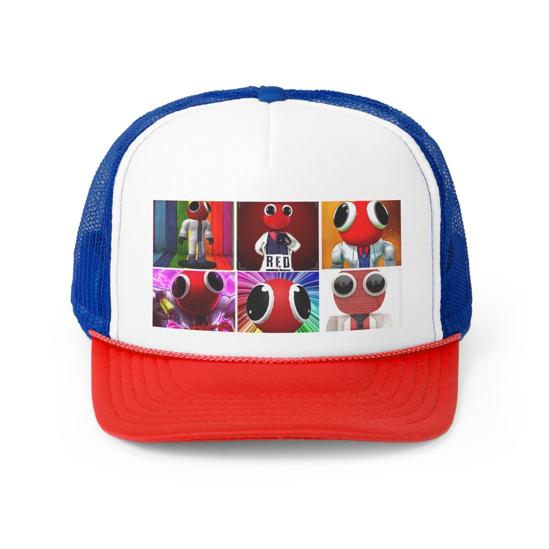 My Rainbow Friends Cap, Rainbow Friends Hat, Red Rainbow Friends Hat ...