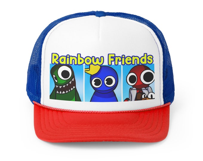 My Rainbow Friends Cap, Rainbow Friends Hat, Red Rainbow Friends Hat ...