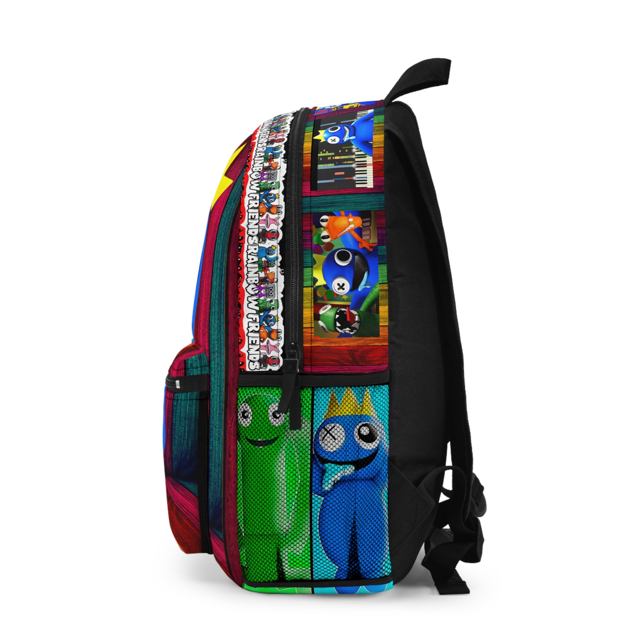 Rainbow Friends Backpack, Kids Customized Backpack, Blue Rainbow ...