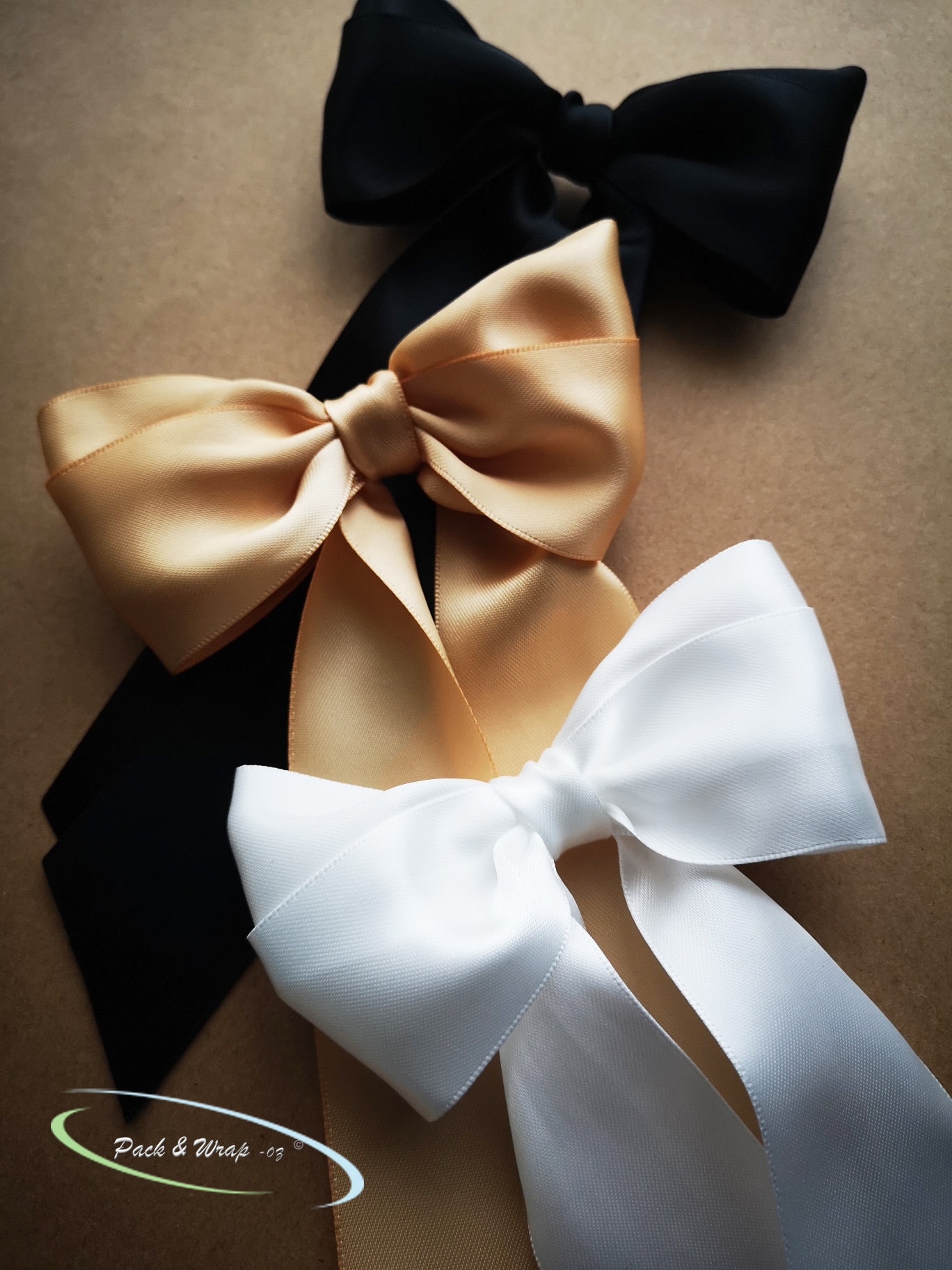 Satin Ribbon Bows: Pre-tied Double Bow With Ties, Gift Wrapping - Etsy