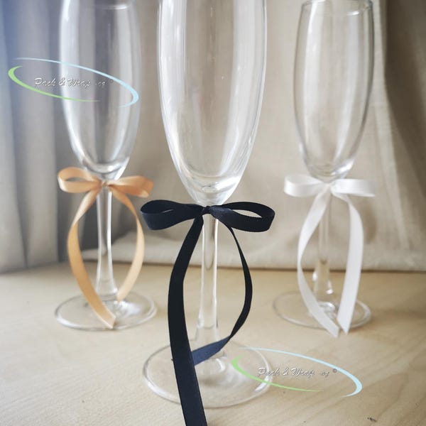 Bow Champagne Glasses - Etsy