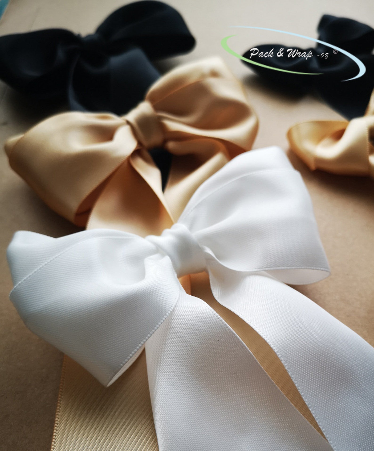 Satin Ribbon Bows: Pre-tied Double Bow With Ties, Gift Wrapping - Etsy