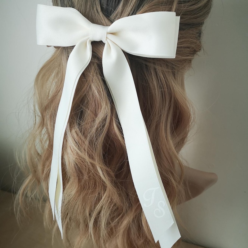 Ribbon Hair Bow - Etsy UK
