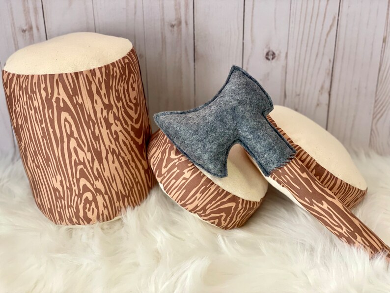 Lumberjack Soft Play Set: Toy Axe & Log Slice Cushions - Etsy Canada