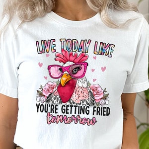 Funny Chicken PNG Sublimation Design - Chicken With Eyelashes Live ...