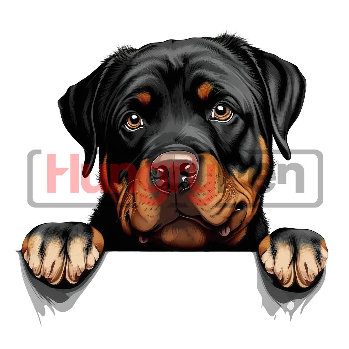 Rottweiler PNG Printable Sublimation Design or Clipart - Etsy