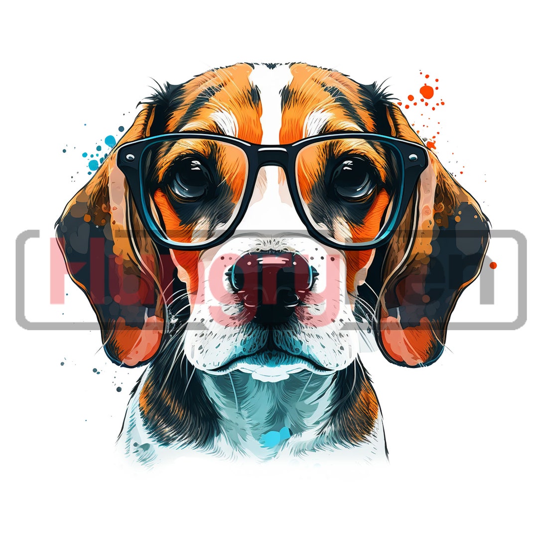 Beagle PNG Printable Sublimation Design or Clipart Geek Nerd - Etsy