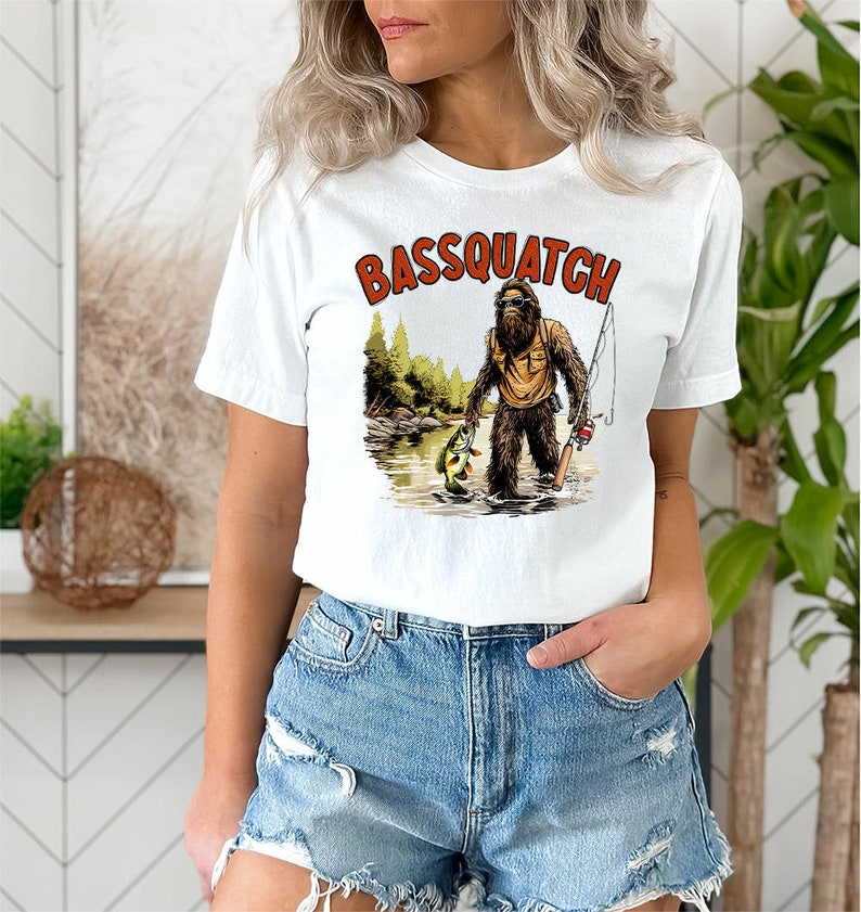 Bigfoot Png Sublimation Printable - Bassquatch for Bass Fish Fishing ...