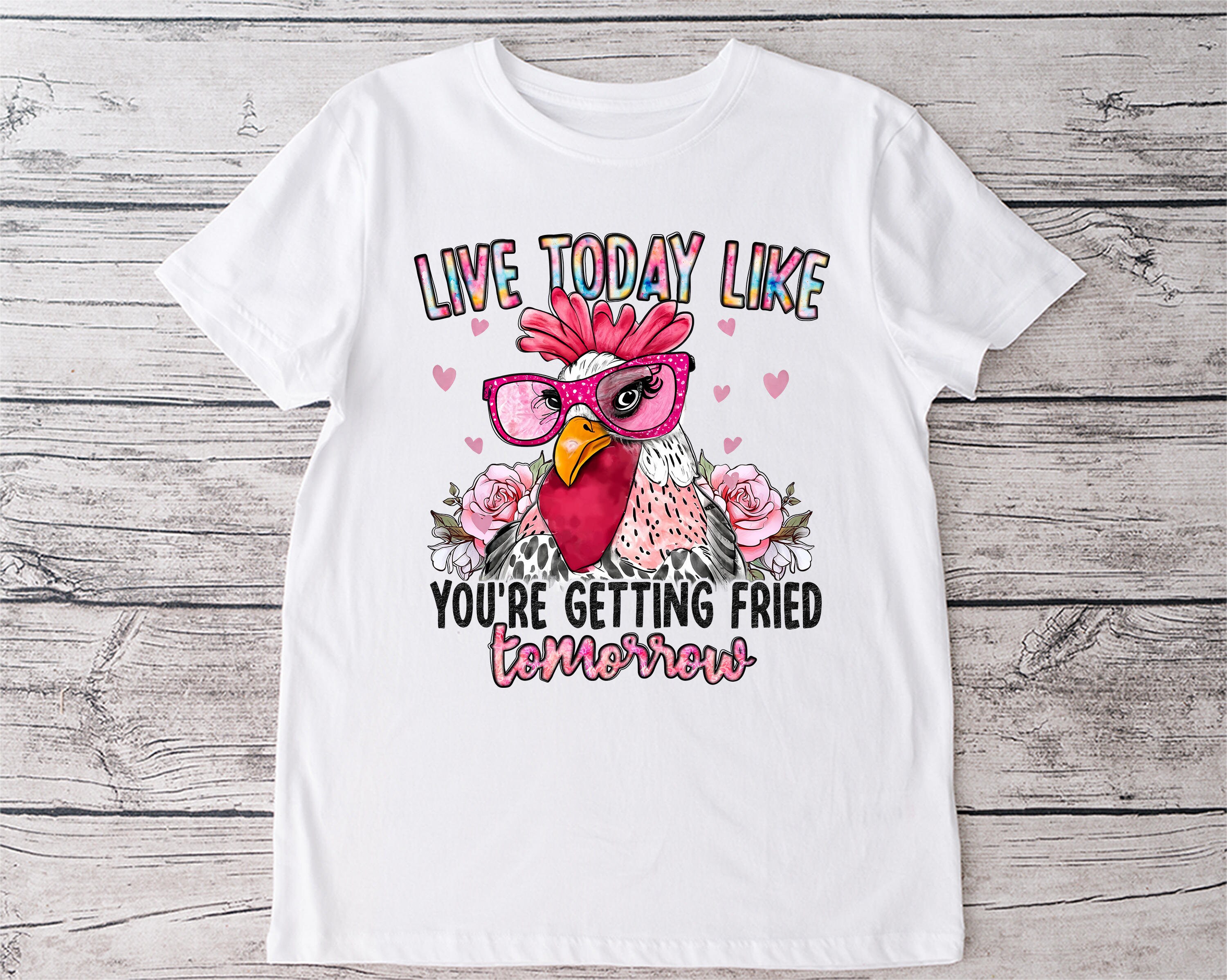 Funny Chicken PNG Sublimation Design - Chicken With Eyelashes Live ...