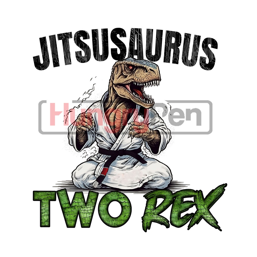 T REX Dinosaur PNG Sublimation Printable Jitsusaurus Two Rex - Etsy