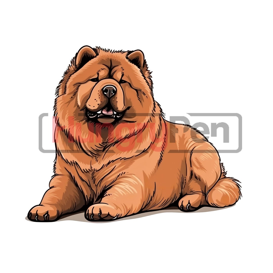 Chow Chow PNG Printable High Quality Sublimation Design Cute Dog ...
