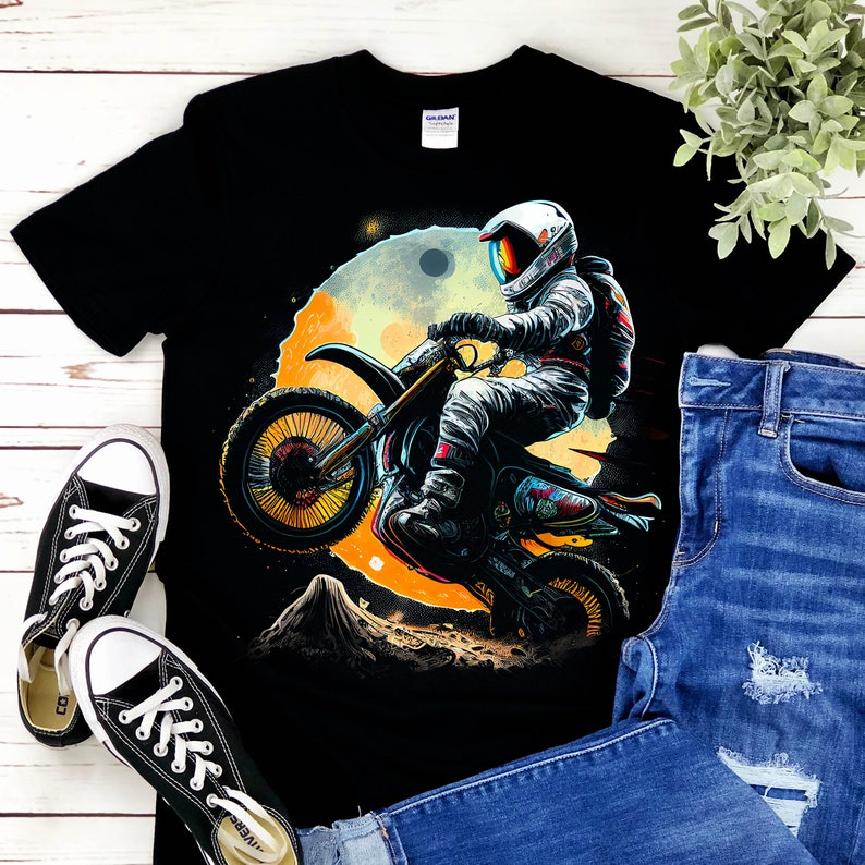 Astronaut Motocross PNG Sublimation Design, Galaxy Dirt Bike Rider ...