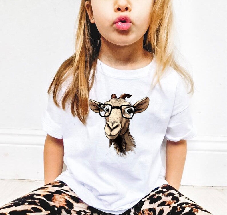 Cute and Funny Nerd GOAT PNG Sublimation Design Funny Farm - Etsy