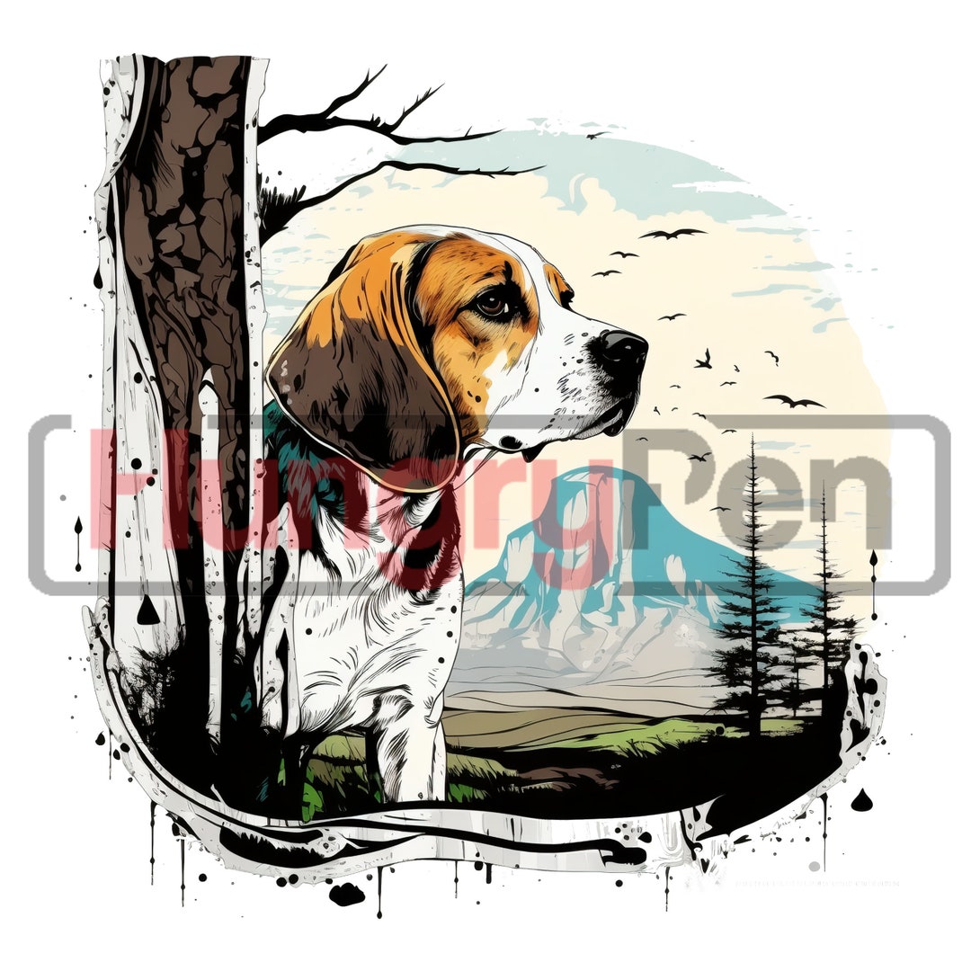 Beagle PNG Printable Sublimation Design or Clipart Woody - Etsy Australia