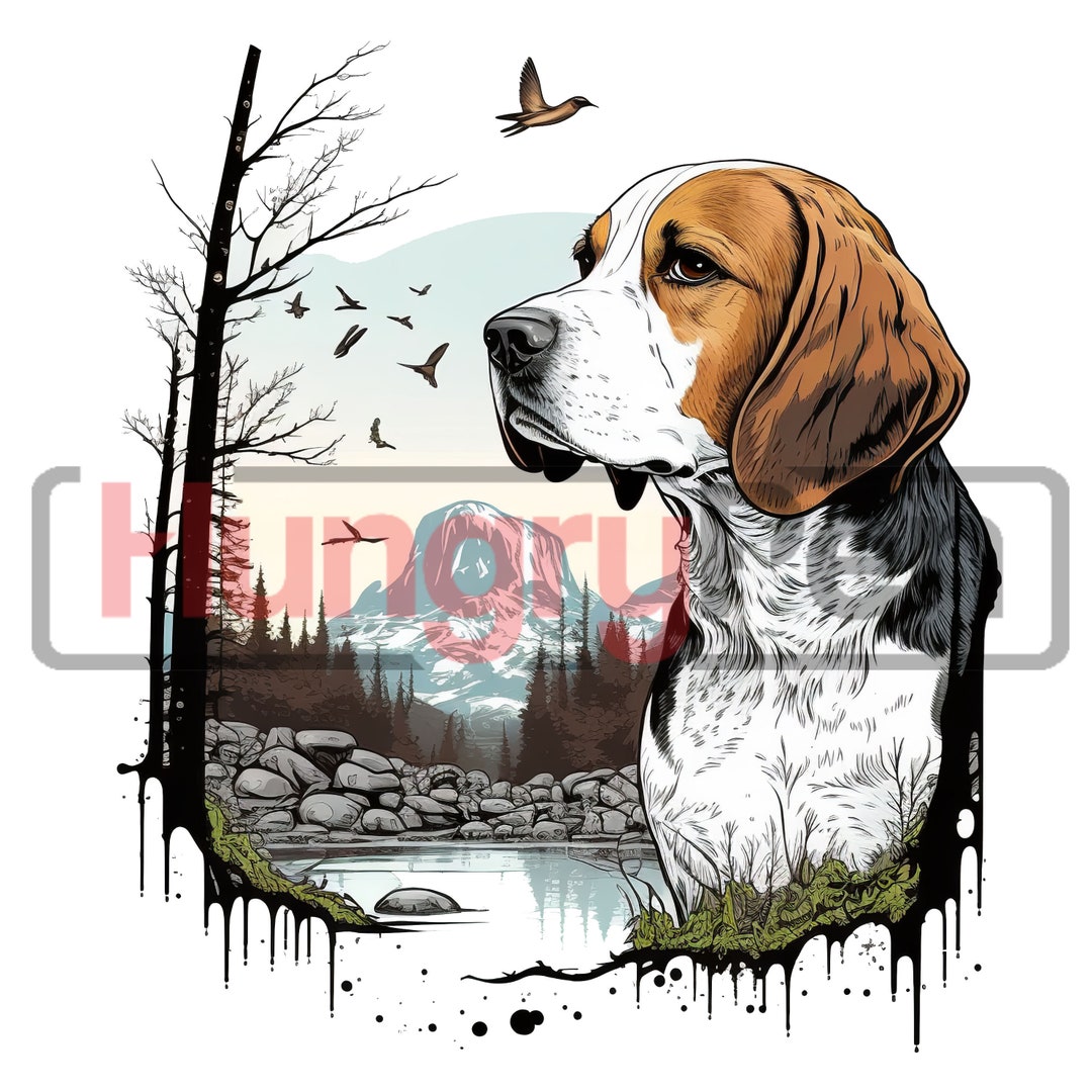 Beagle PNG Printable Sublimation Design or Clipart Woody - Etsy