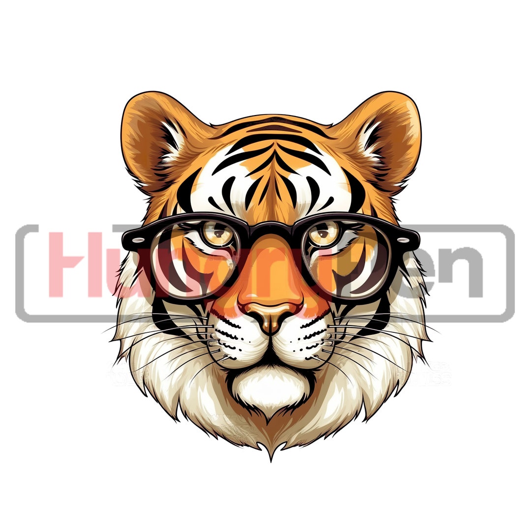 Tiger PNG Printable High Quality Sublimation Design Geek Nerd - Etsy