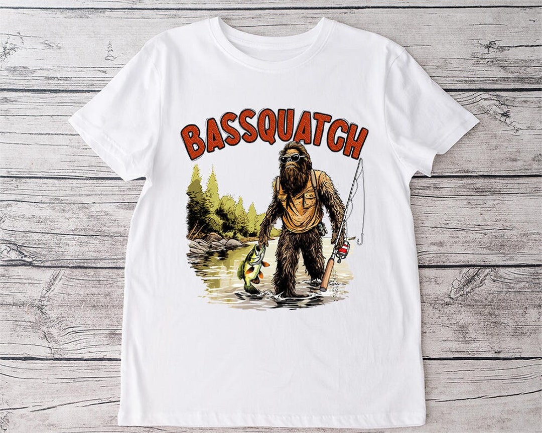 Bigfoot Png Sublimation Printable - Bassquatch for Bass Fish Fishing ...