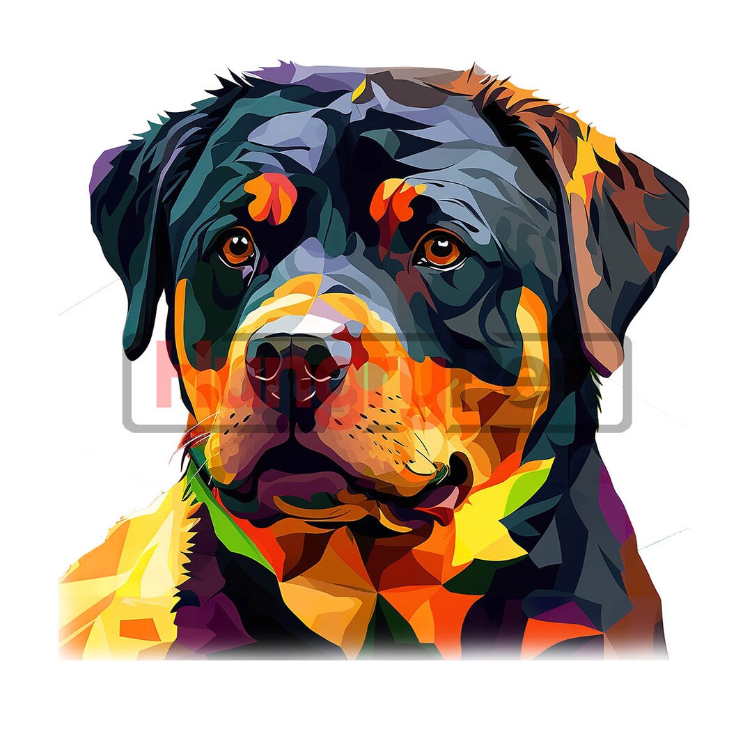 Rottweiler PNG Printable Sublimation Design or Clipart Wpap - Etsy