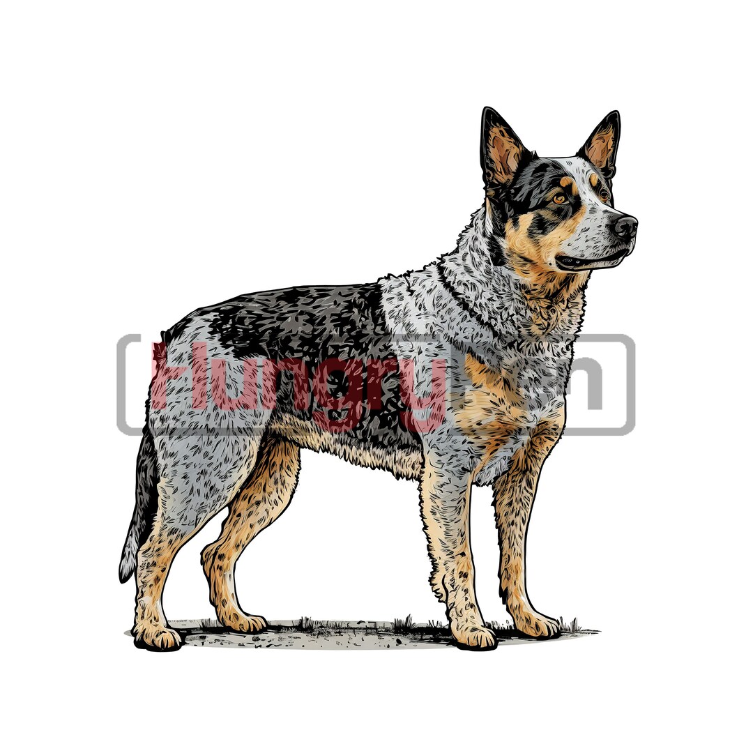 Heeler PNG Printable Sublimation Design or Clipart Standing - Etsy