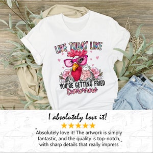 Funny Chicken PNG Sublimation Design - Chicken With Eyelashes Live ...