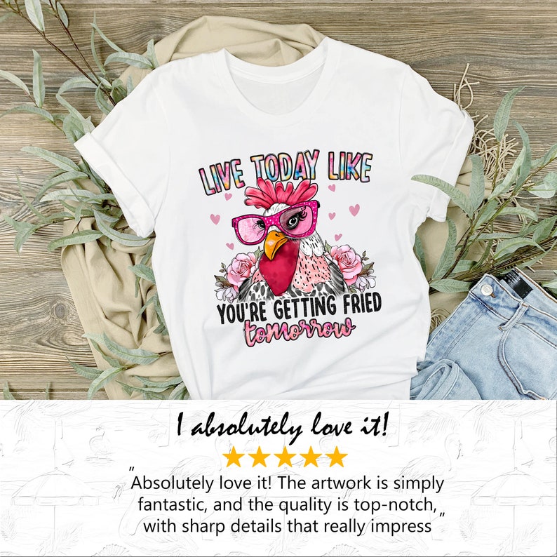 Funny Chicken PNG Sublimation Design - Chicken With Eyelashes Live ...