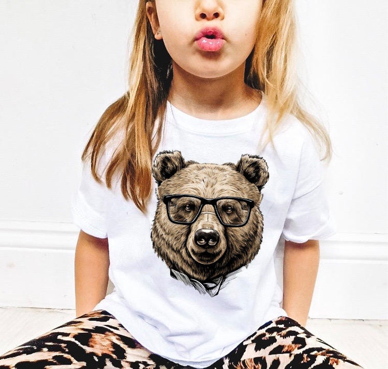 Geek Nerd Bear PNG Sublimation Design Cute and Funny Nerd - Etsy