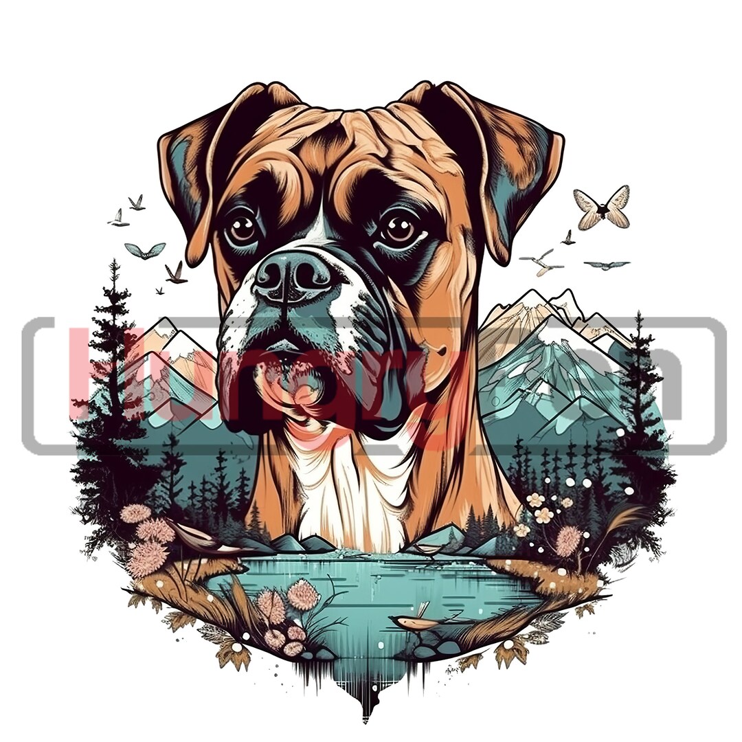 BOXER Dog PNG Printable High Quality Sublimation Design Mixed - Etsy