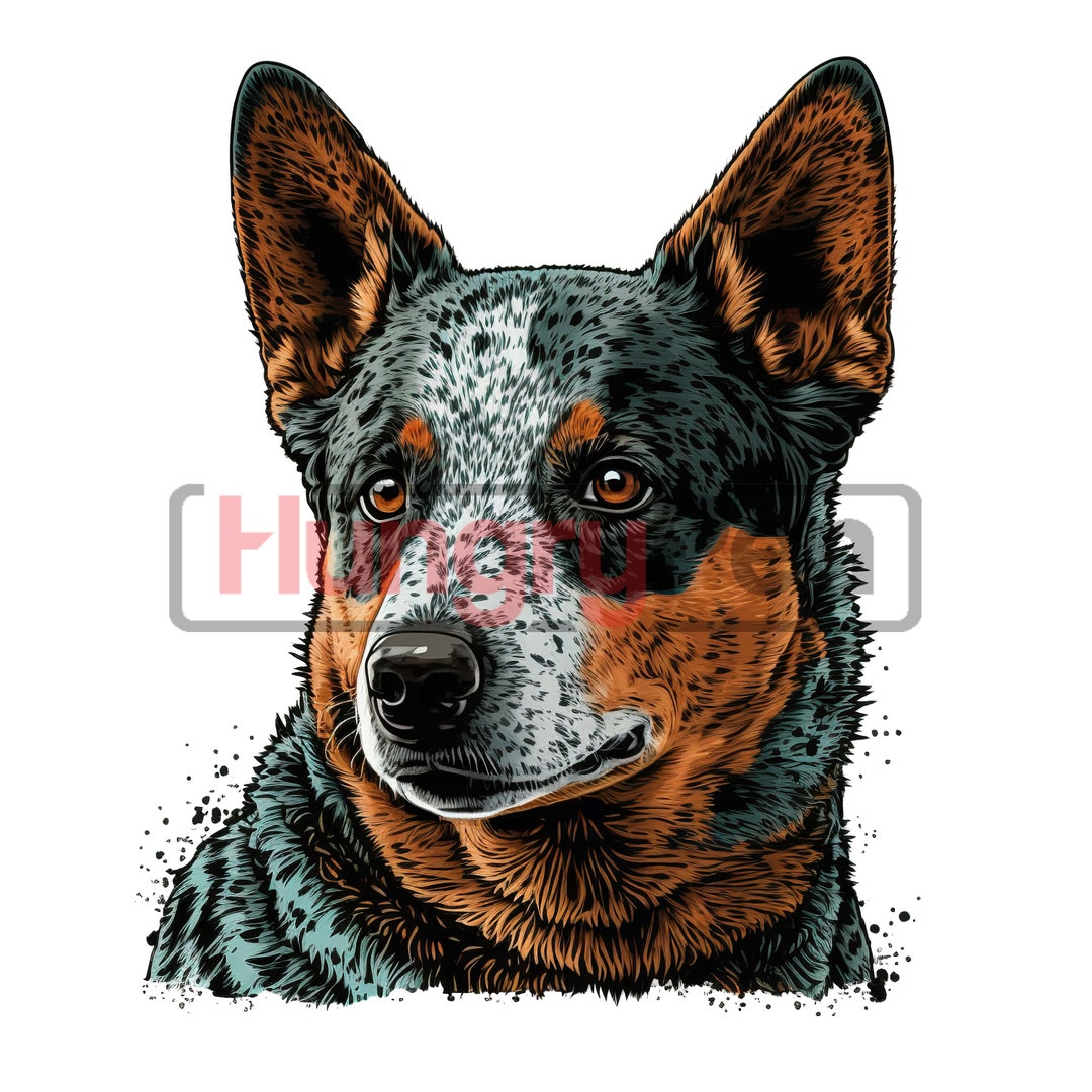 Heeler PNG Printable Sublimation Design or Clipart Cute Art - Etsy