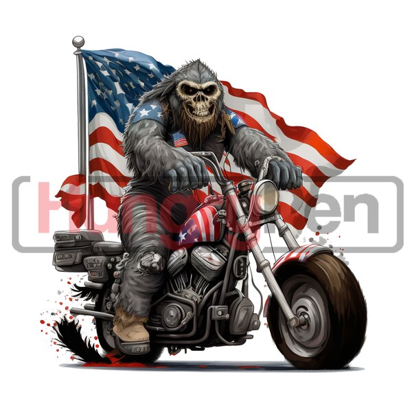 Sasquatch Riding Motorcycle Svg - Etsy