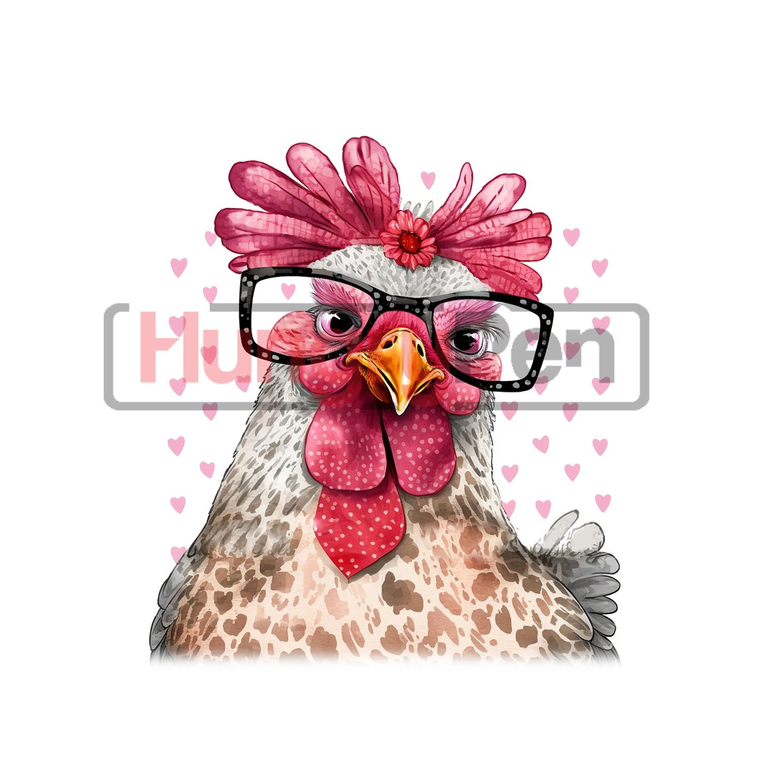 Nerd Chicken Printable Quality Sublimation Design Sassy Girly - Etsy