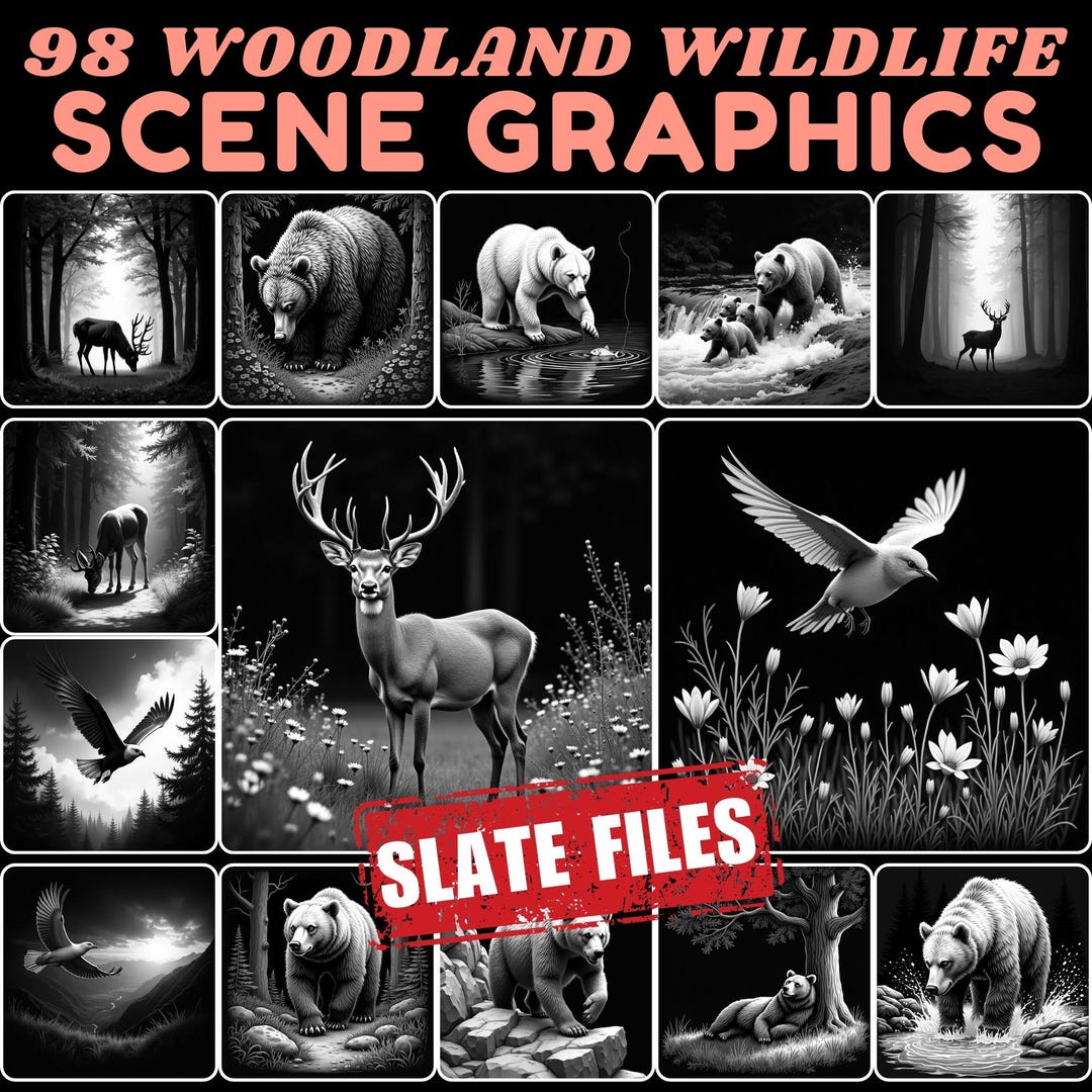 Slate Engrave Files Featuring a Collection of Professional Woodland ...