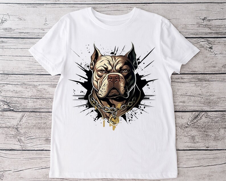 PNG Sublimation Design for American Bully or Pitbull Dog Theme ...