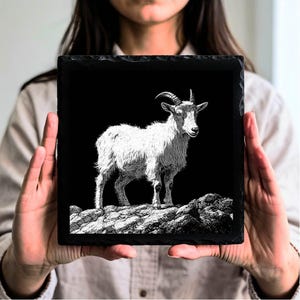 Slate Engraving Files Wilderness Animals Walking Toward Viewer Along ...