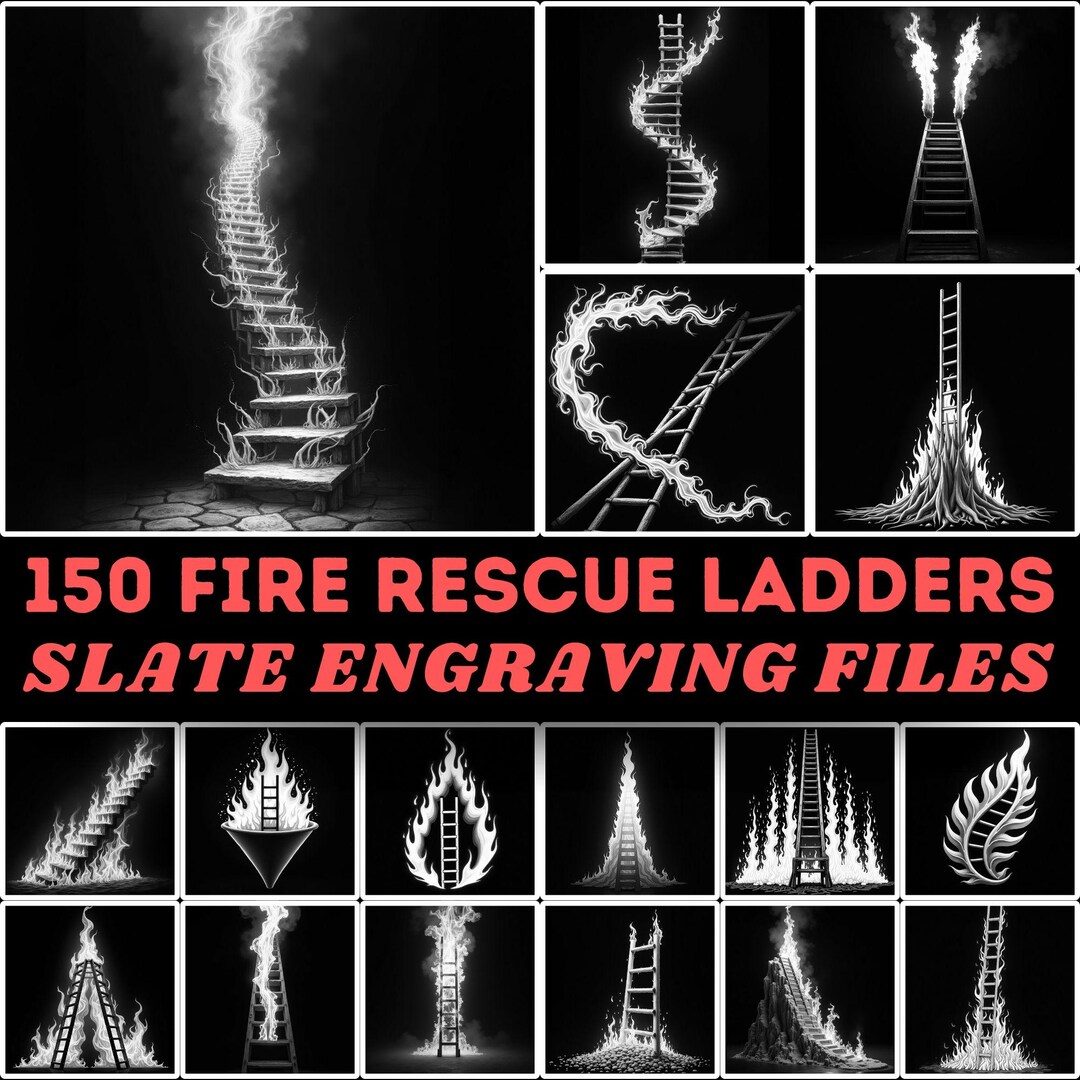 Slate Engrave Files for Fire Rescue Ladders Featuring Professional ...
