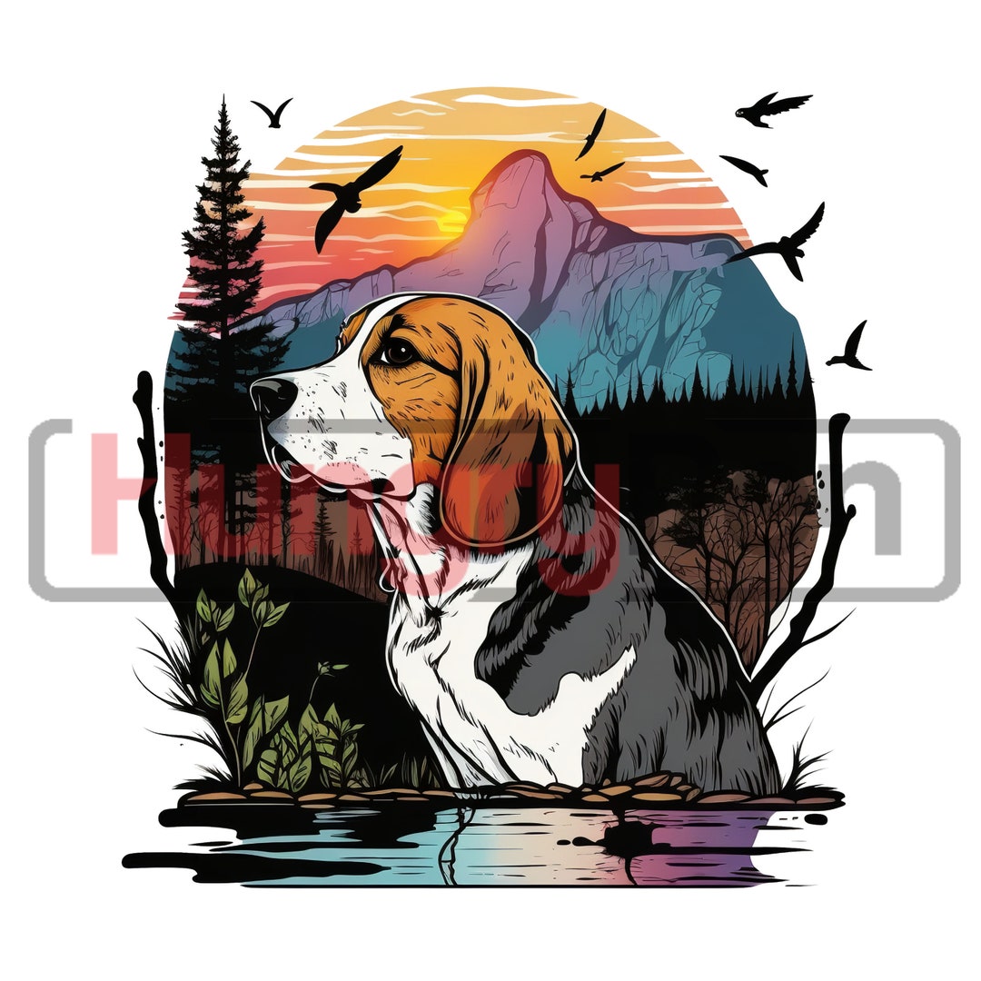 Beagle PNG Printable Sublimation Design or Clipart Woody - Etsy
